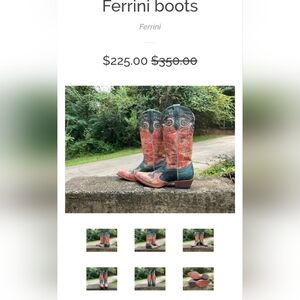 Ferrini | Shoes | Ferrini Italia Sweetheart Teal Vtoe Cowboy Boots ...